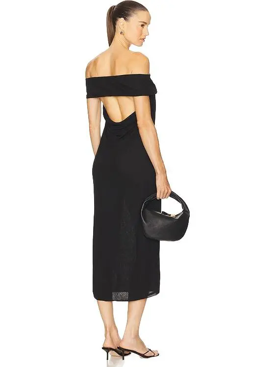 CAMILA COELHO Emmaline Midi Dress - Black