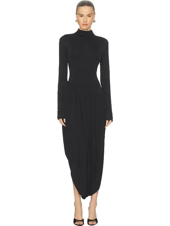 CAMILA COELHO Evalda Midi Dress - Black