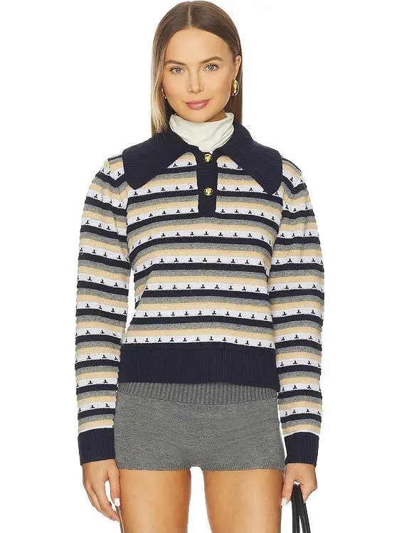 MAUDE CLUB Jones Sweater - Navy Multi