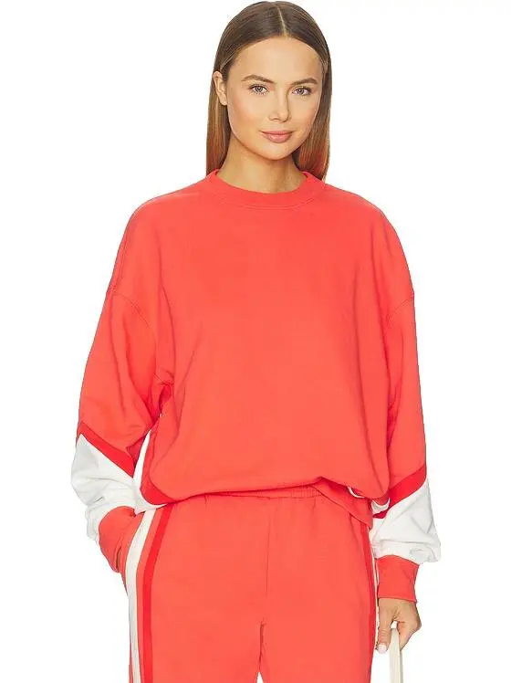 ARAMINTA JAMES Splice Sweatshirt - Coral