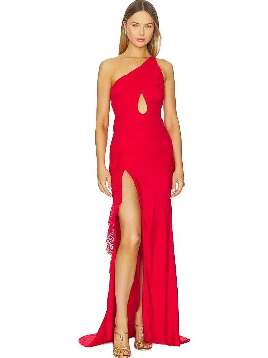 For Love & Lemons Bellany Gown - Red