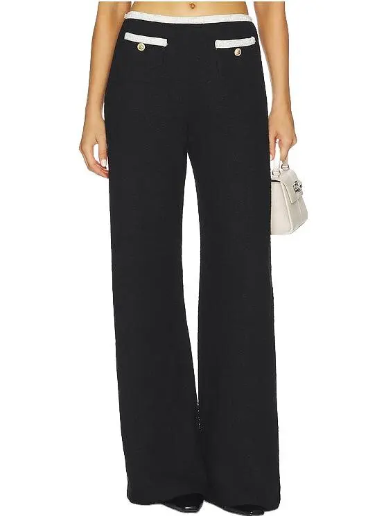 Amanda Uprichard Windsor Pant - Black & Ivory