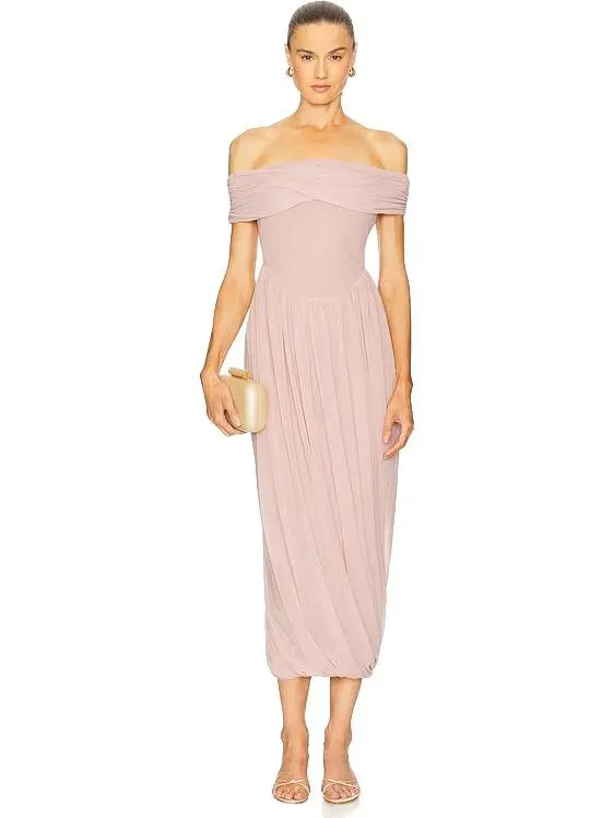 CAMILA COELHO Leopoldina Midi Dress - Pink