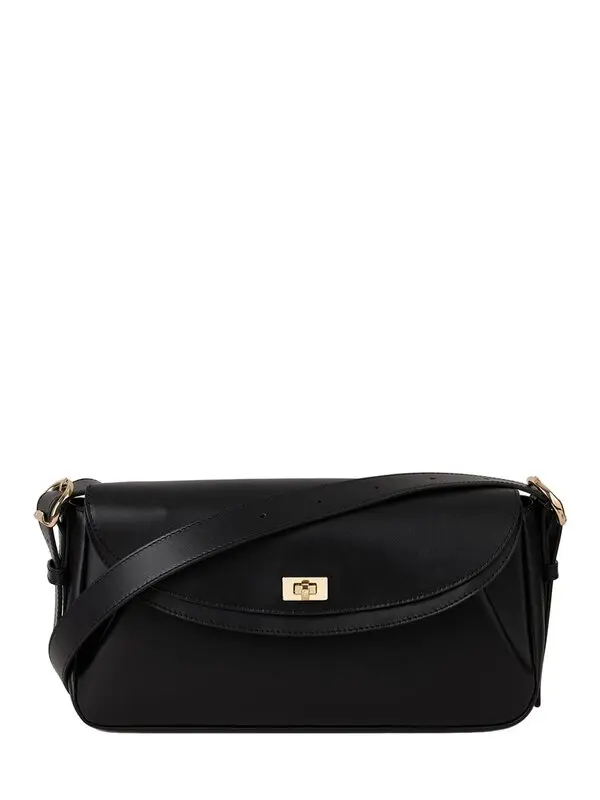 Sandro Le Mambo Leather Shoulder Bag - Black