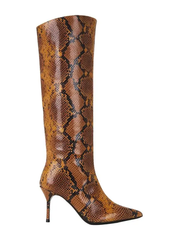 Staud Sebastian -embossed High Heel Boots - Snake
