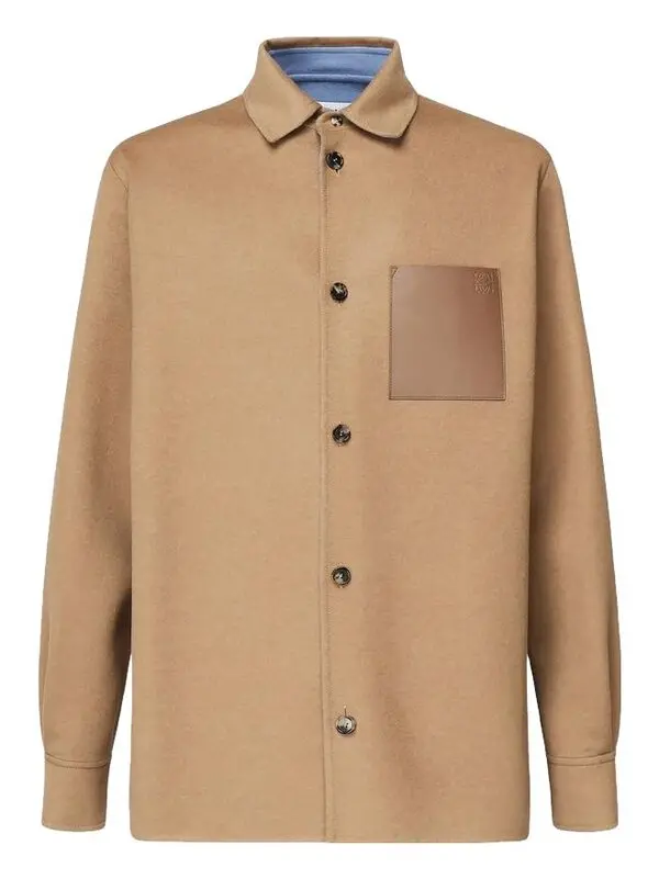 Loewe Virgin Wool And Cashmere Jacket-shirt - Beige