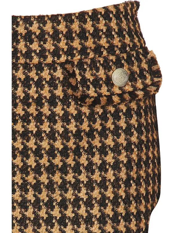 Ronny Kobo Ultan Tweed Mini Skirt - Chocolate Camel