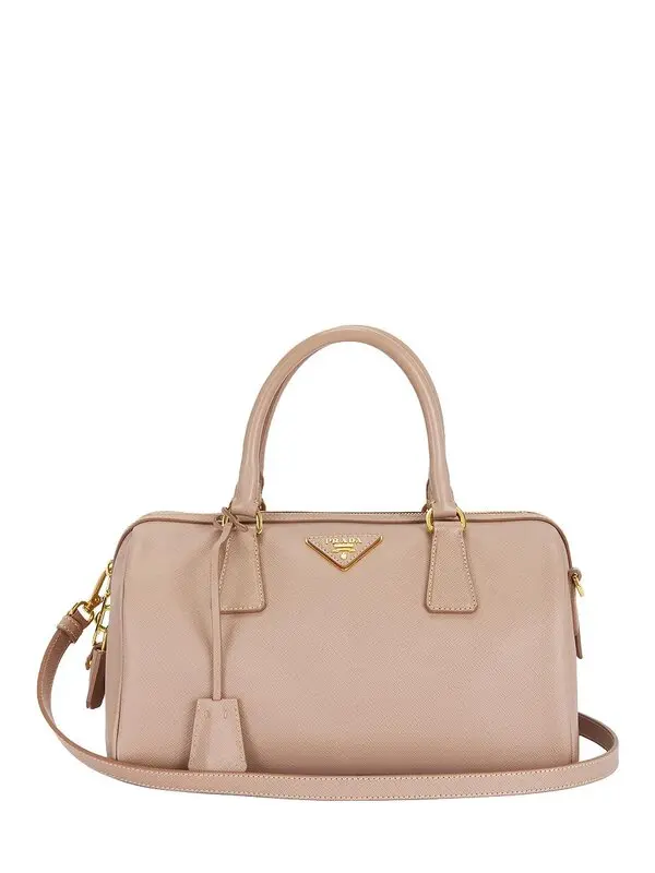 Prada Saffiano Bowler Bag - Pink
