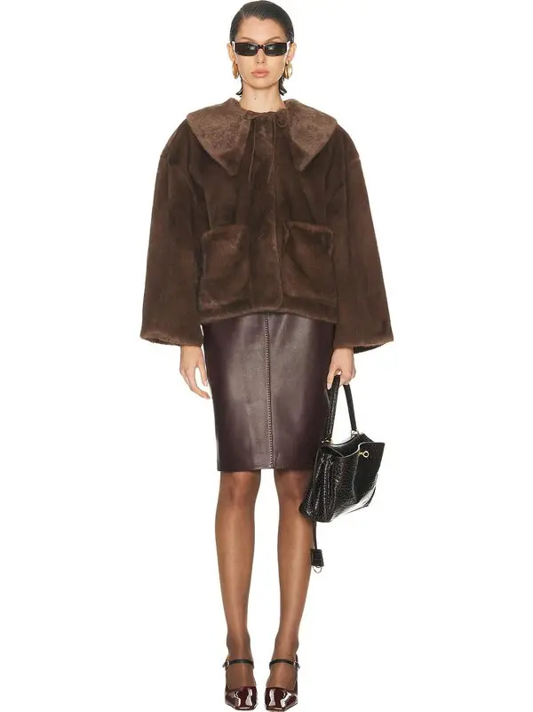 BY MALENE BIRGER Jacquie Faux Fur Jacket - Carafe