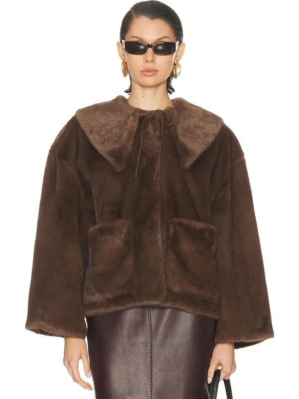 BY MALENE BIRGER Jacquie Faux Fur Jacket - Carafe