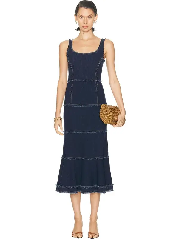 Alexis Stefania Midi Dress - Denim