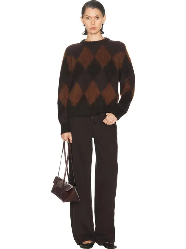 A.L.C. Ezra Sweater - Deep Plum, Bronco & Dark Umber