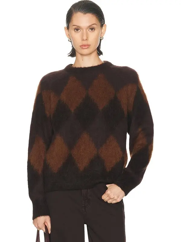 A.L.C. Ezra Sweater - Deep Plum, Bronco & Dark Umber
