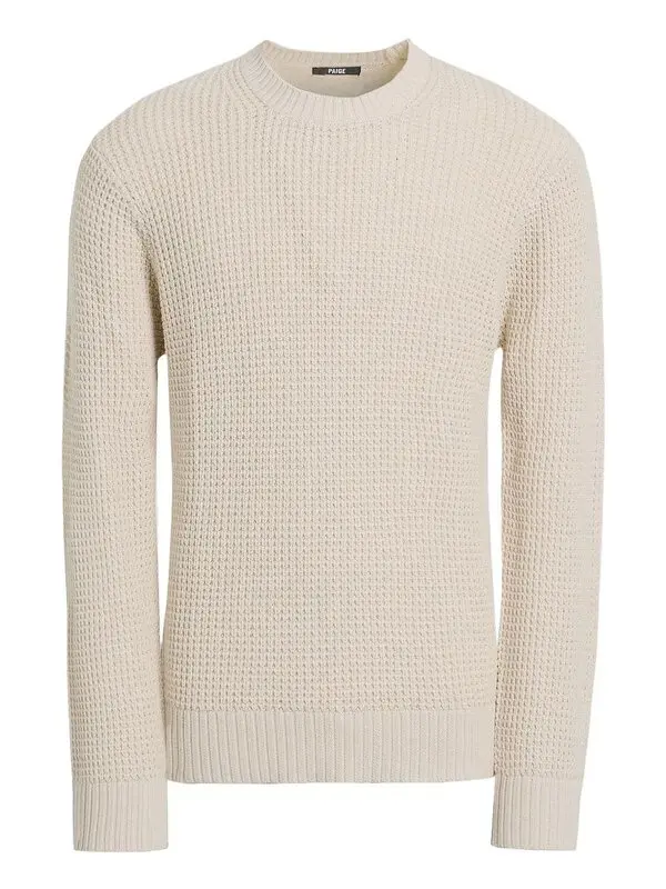 Paige Mylo Waffle-knit Cotton Sweater - Ecru