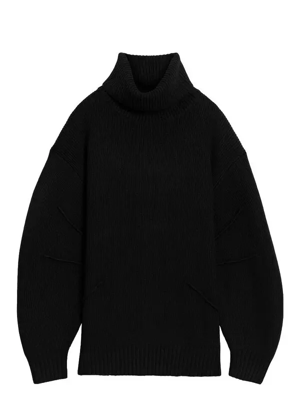 Helmut Lang Apex Oversized Turtleneck Sweater - Black