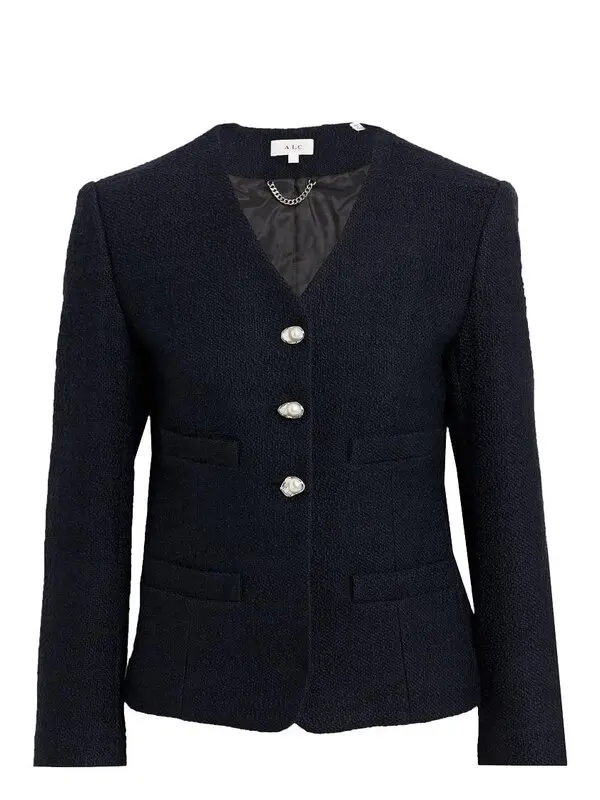 A.L.C. Luca Tweed Jacket - Midnight Blue