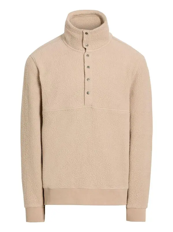 Paige Kolinski Fleece Half-zip Sweatshirt - Beige