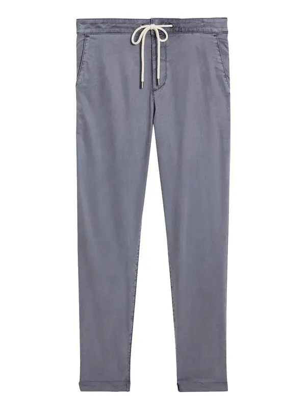 Paige Fraser Lyocell-blend Twill Drawstring Pants - Slate Blue