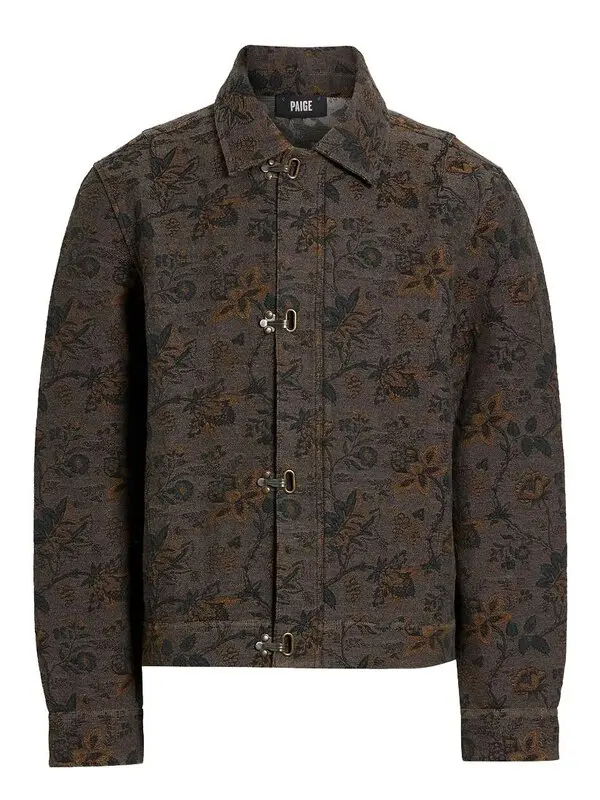 Paige Igor Cotton-blend Jacquard Jacket - Chocolate