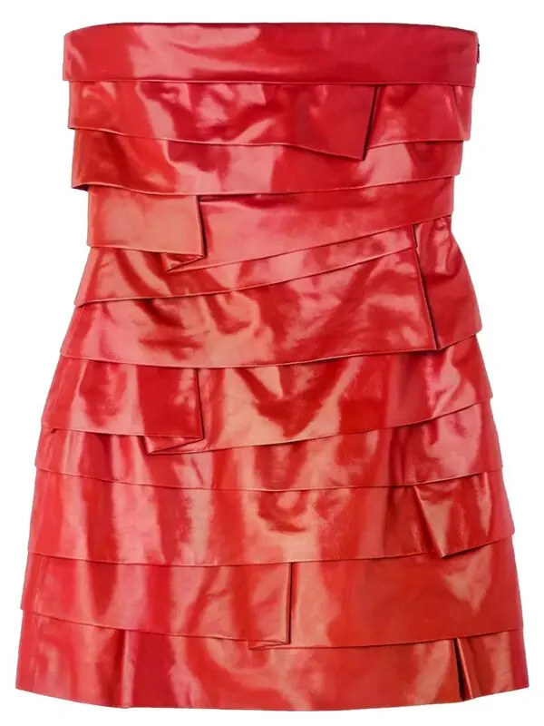 Versace Laye Strapless Mini Dress - Red