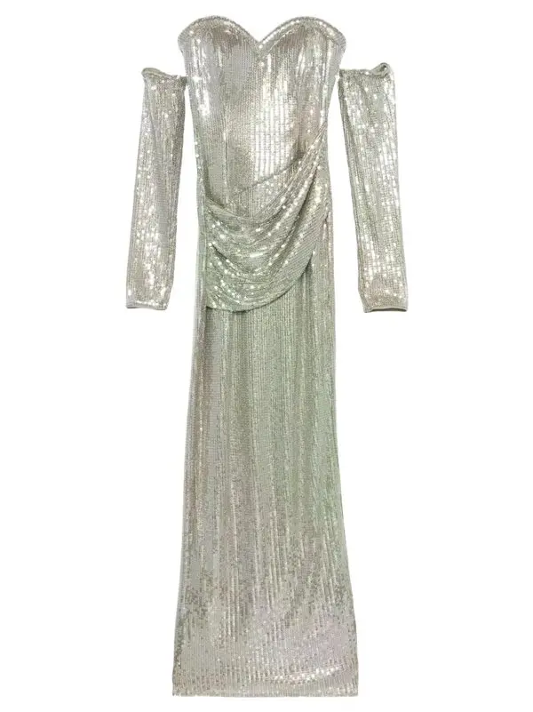 ATU BODY COUTURE Sequin-embellished Maxi Dress - Metallic