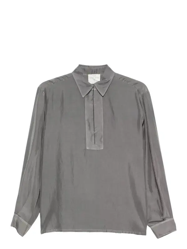 FORTE_FORTE Silk Blouse - Grey