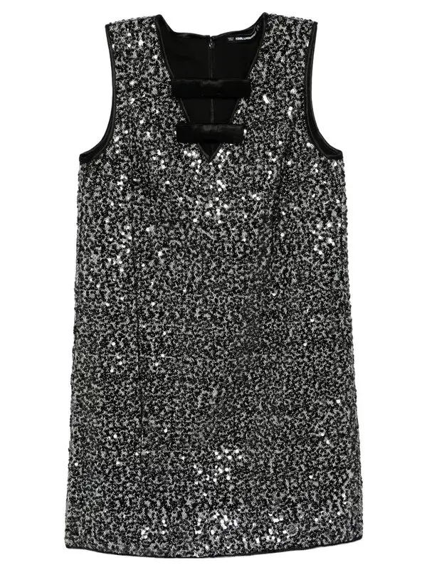 Karl Lagerfeld Sequin-embellished Mini Dress - Black