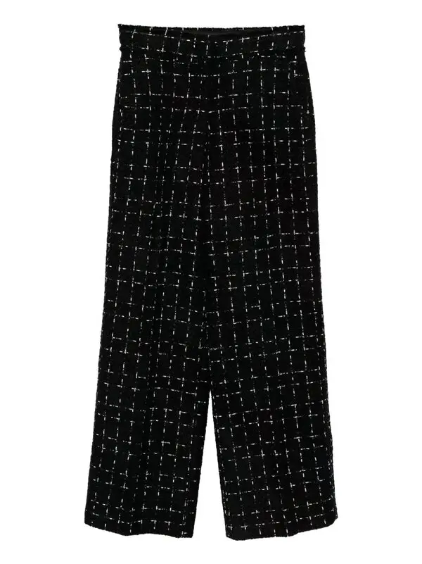 Karl Lagerfeld Logo-print Boucle Trousers - Black