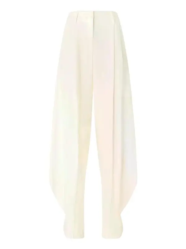 GENNY Pleated Balloon Leg Trousers - White