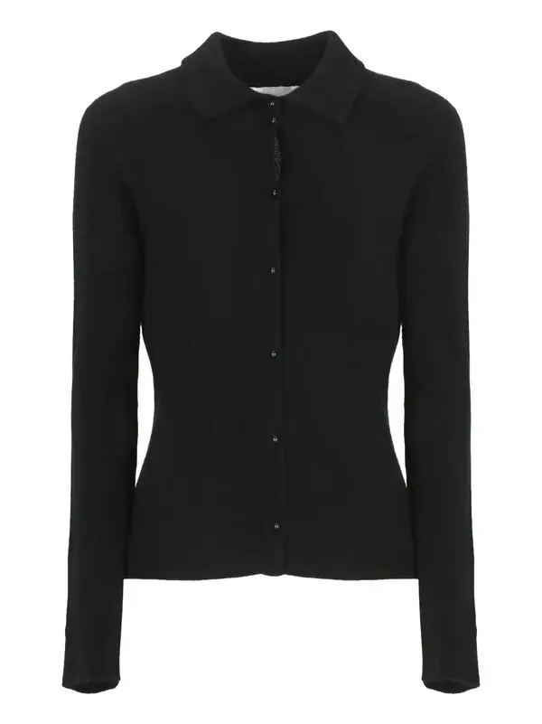VANISÈ Button-down Cashmere Sweater - Black