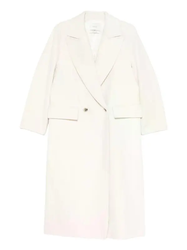 VICOLO Wool-blend Overcoat - White