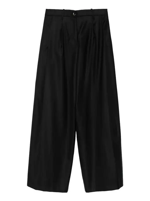 NINE:INTHE:MORNING Pleated Palazzo Trousers - Black