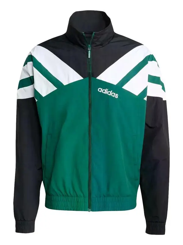 Adidas Colour-blocked Track Jacket - Green