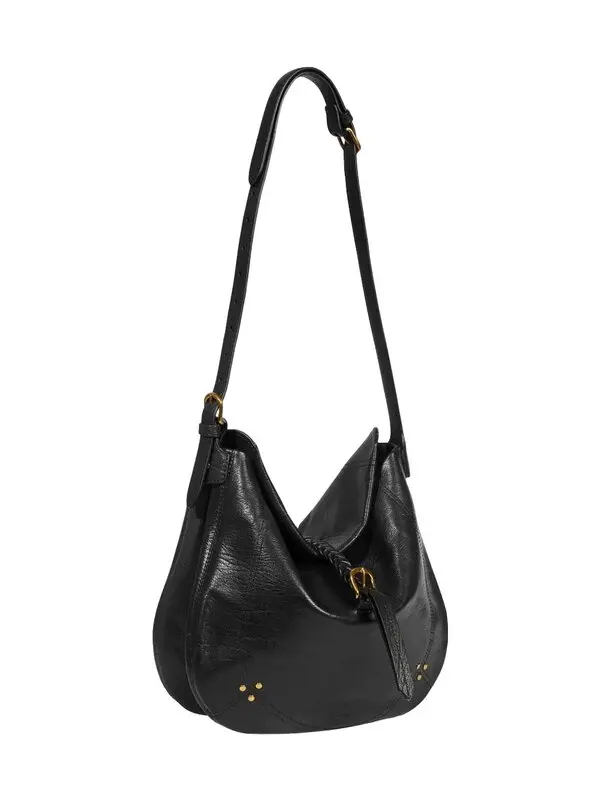 Jérôme Dreyfuss Luis Buckle Studded Shoulder Bag - Black