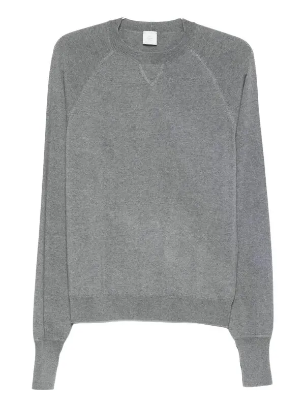 Eleventy Raglan-sleeve Crewneck Sweater - Grey