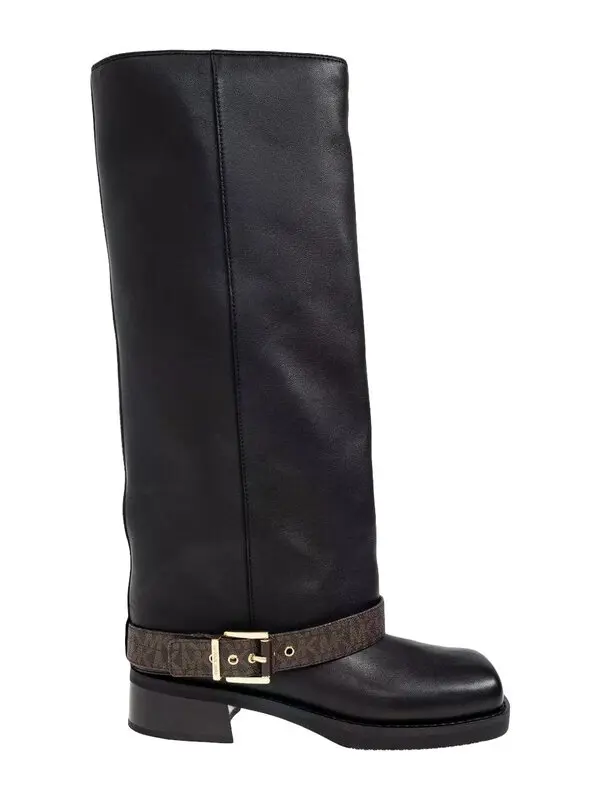 Michael Kors 38mm Buckle Strap Boots - Black