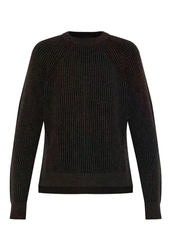 Sease Cashmere Ribbed Knit Sweater - Brown