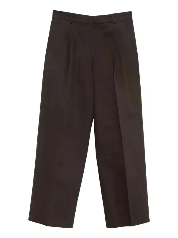AMARANTO Pressed-crease Trousers - Brown