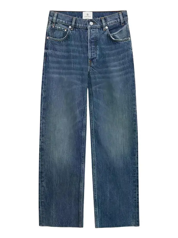 ANINE BING Gavin Straight Leg Jeans - Blue