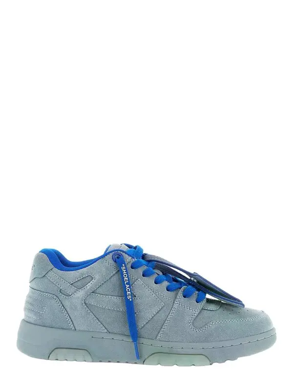 Off-White Suede Logo-tag Sneakers - Blue