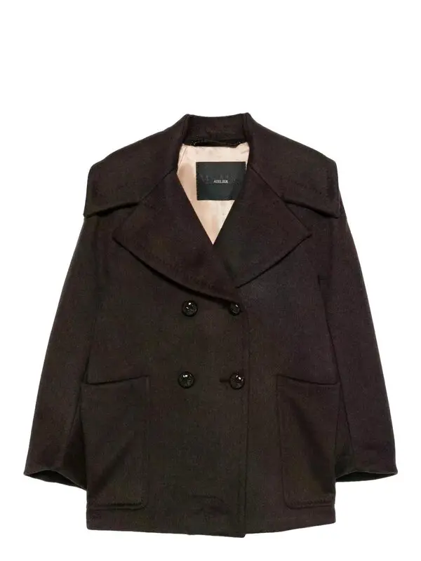 Max Mara Buttoned Cashmere Coat - Brown