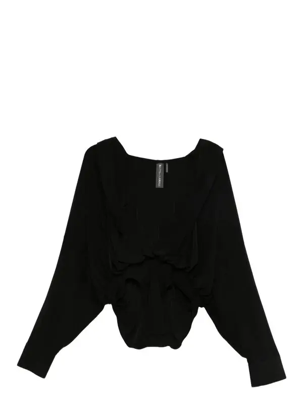 Norma Kamali Ruched Bodysuit - Black