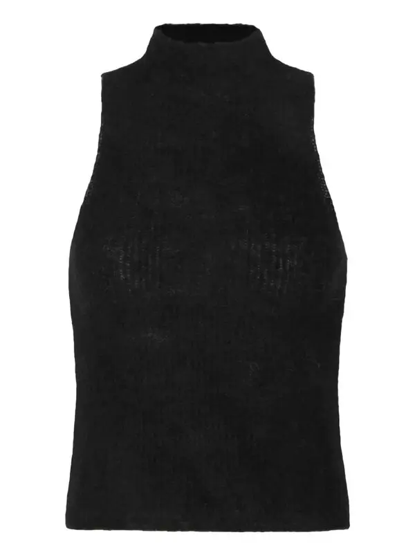 AMOMENTO Mock-neck Top - Black