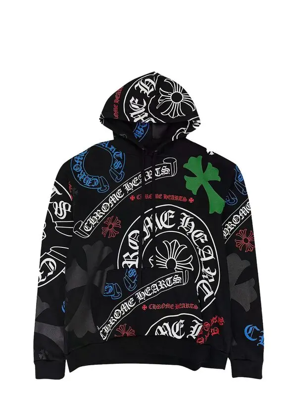 Chrome Hearts Stencil Hooded Sweatshirt - Black