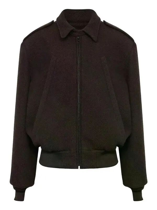 MAISON MARGIELA Zip-up Bomber Jacket - Brown