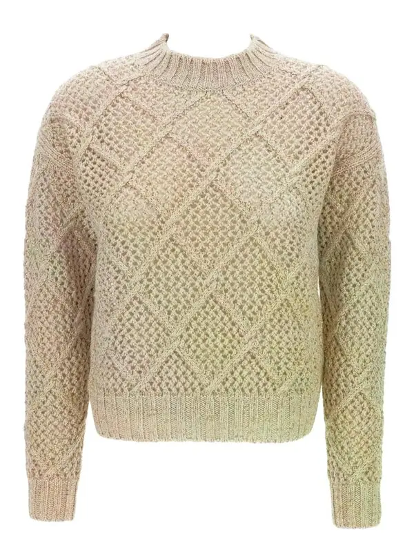 Max Mara Open-work Knit Sweater - Neutrals