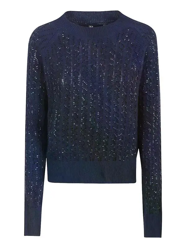 Ermanno Scervino Beaded Knitwear - Blue