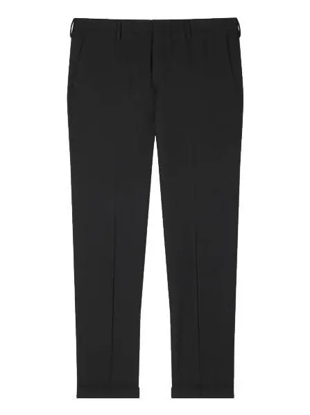 Paul Smith Slim-fit Merino Wool Trousers - Black