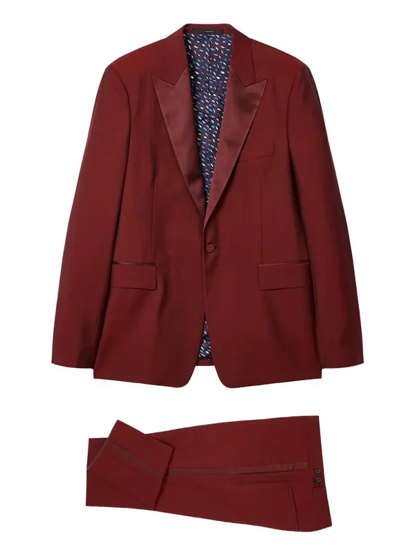 Paul Smith The Soho Tailo-fit Burgundy Wool-mohair Evening Suit - Red