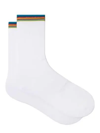Paul Smith Signature Stripe Tipping Cycling Socks - White